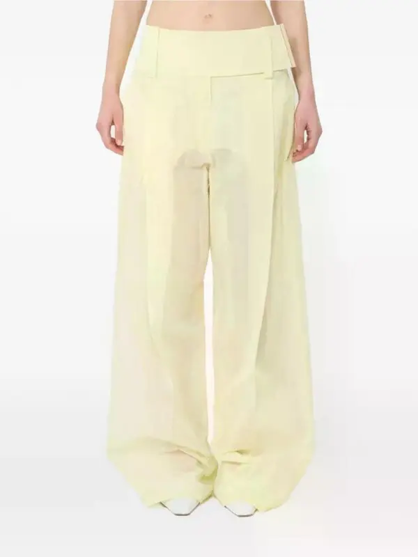 Sportmax Wide-leg Trousers - Yellow