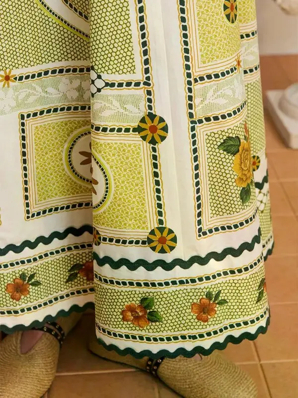 ALEMAIS Dixie Summer Floral-print Maxi Dress - Yellow