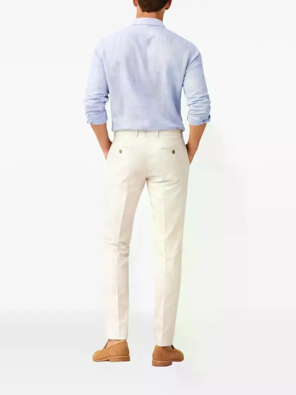 FRANZESE COLLECTION Flat-front Skinny Trousers
