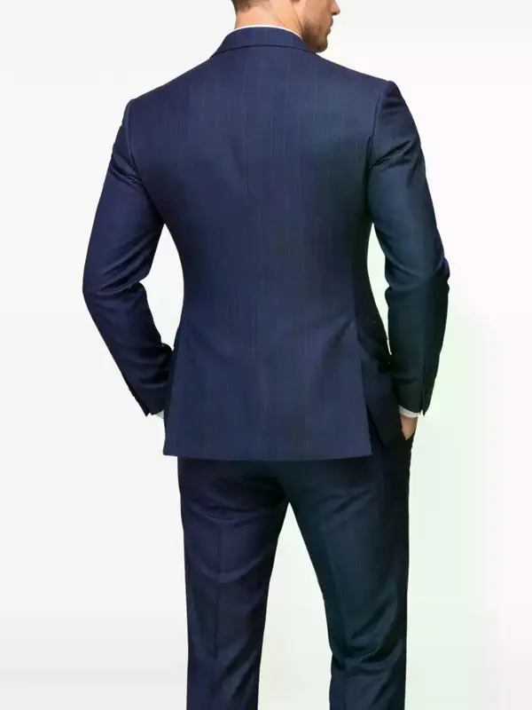 FRANZESE COLLECTION Beckham Pinstriped Double-breasted Suit - Blue