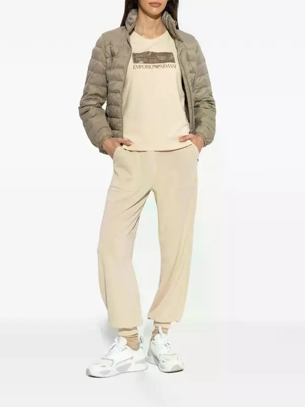 EA7 Logo-print Padded Jacket - Neutrals