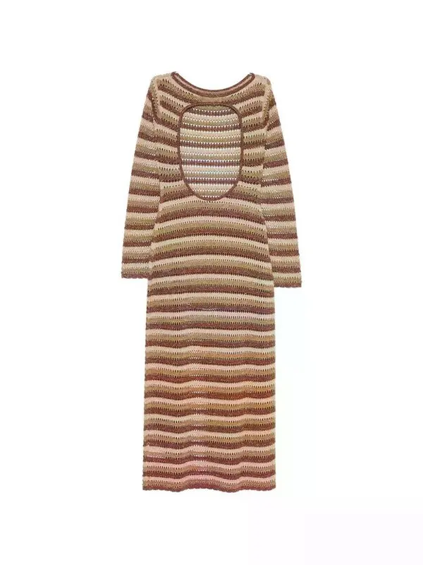 MC2 SAINT BARTH Robyn Striped Maxi Dress - Neutrals