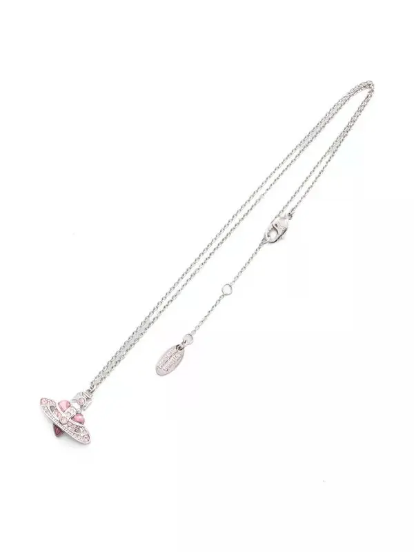VIVIENNE WESTWOOD Diamante Heart Necklace - Silver