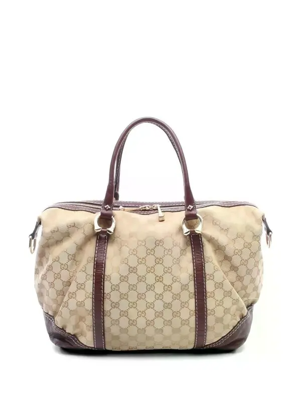Gucci 2000s Mini Boston Gg Canvas Tote Bag