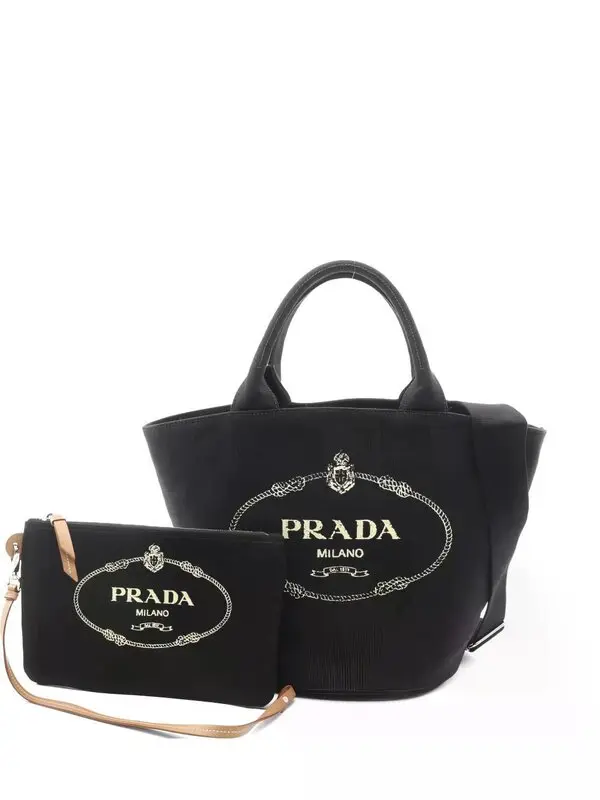 Prada 2010s Canapa Two-way Tote Bag