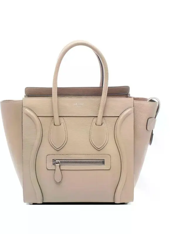 Celine 2010s Micro Luggage Tote Bag - Neutrals