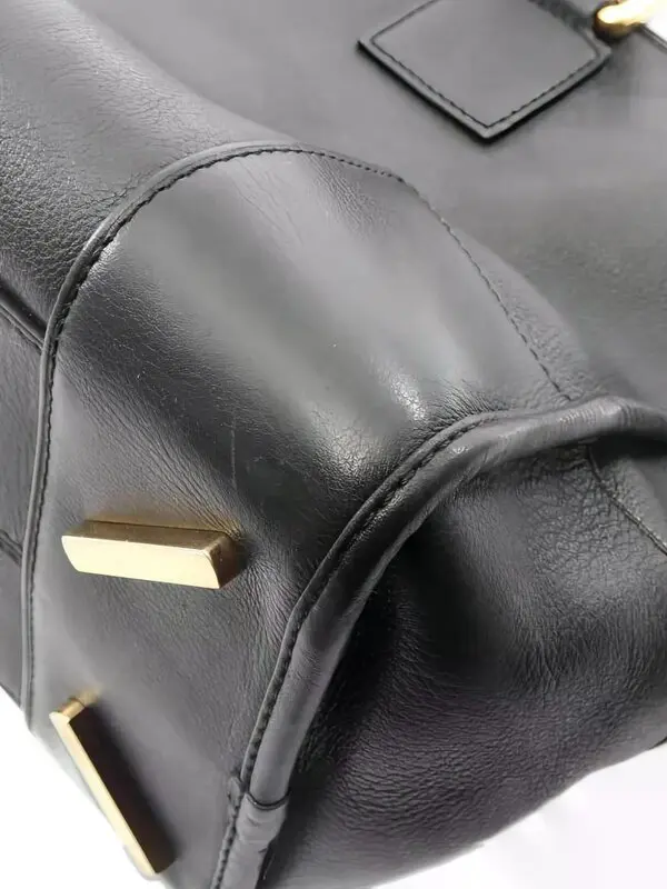 Loewe 2000s Amazona 36 Leather Tote Bag - Black