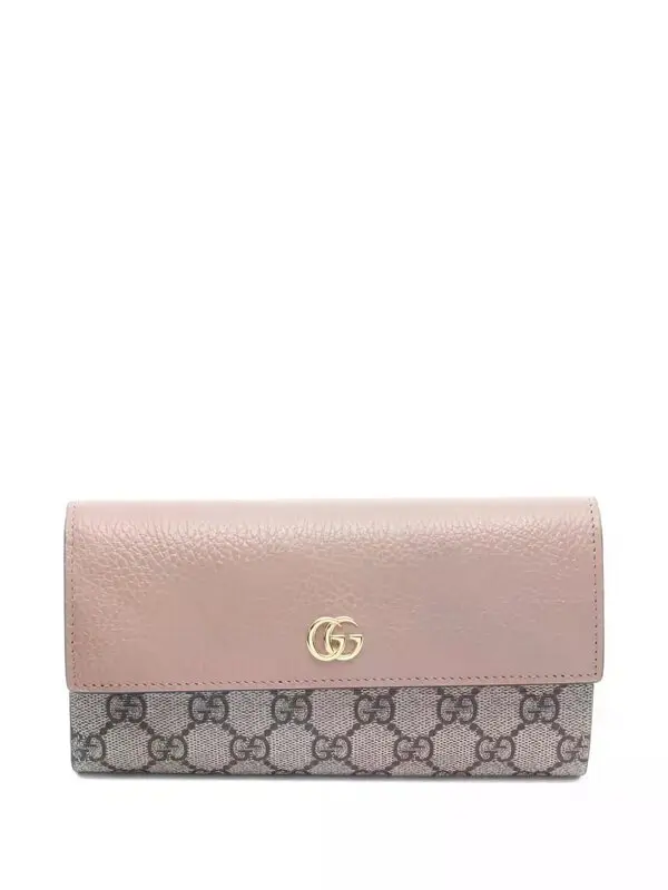 Gucci 2010s Petite Marmont Continental Wallet - Neutrals