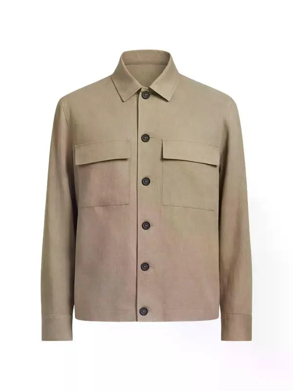 Peserico Flap-pocket Shirt Jacket - Neutrals