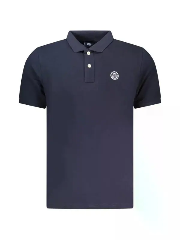 NORTH SAILS Logo-patch Piqué Polo Shirt - Blue