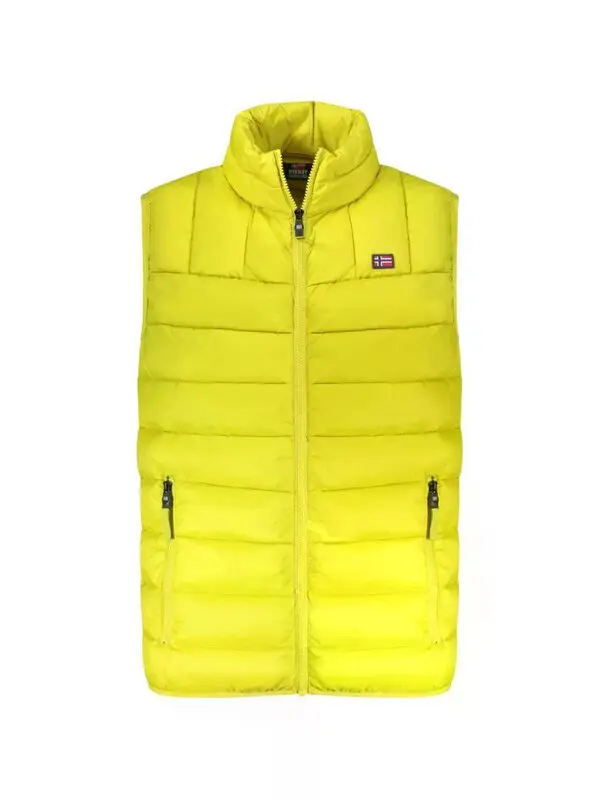 NORWAY 1963 Quilted Zip-up Gilet With Logo Patch - Yellow