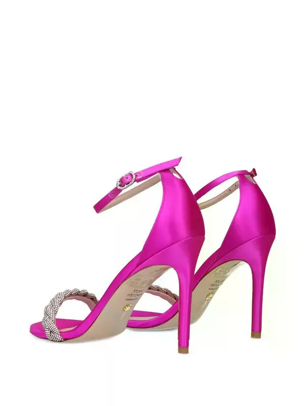 STUART WEITZMAN Crystal-embellished Heeled Sandals