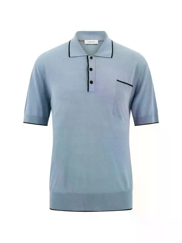 FERRAGAMO Gancio-tab Knitted Polo Shirt
