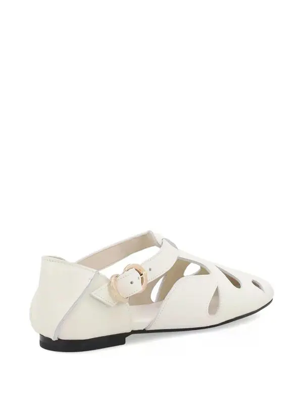 FRAU Cut-out Buckle-fastening Ballet Flats - Neutrals