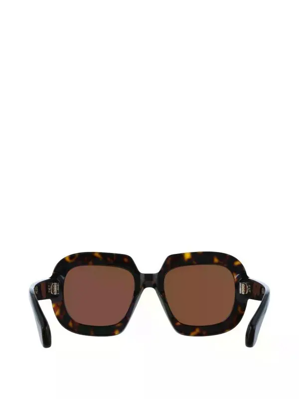 FERRAGAMO Tortoiseshell Square Frame Sunglasses - Brown