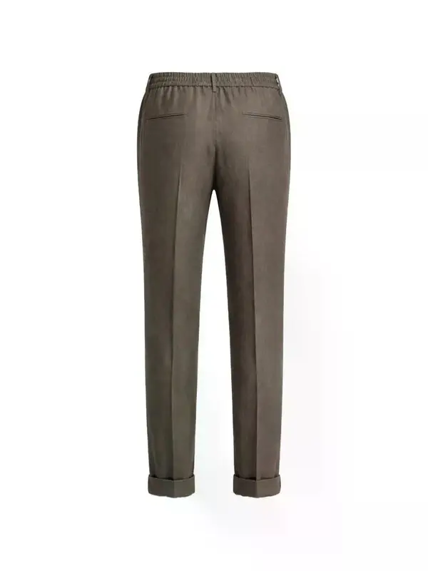 Peserico Drawstring Waist Tailored Trousers - Brown