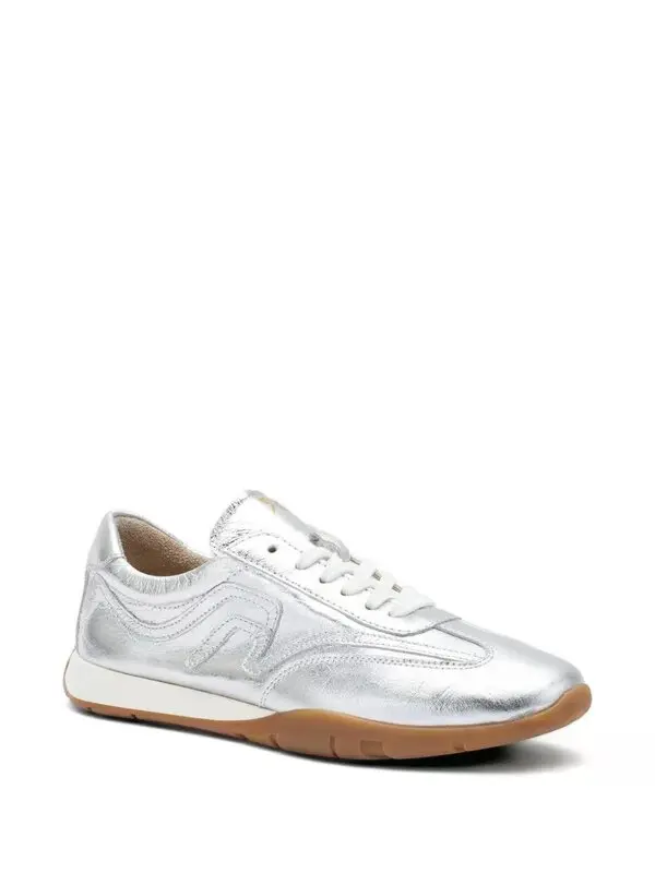 FRAU Laminated Leather Sneakers - Silver