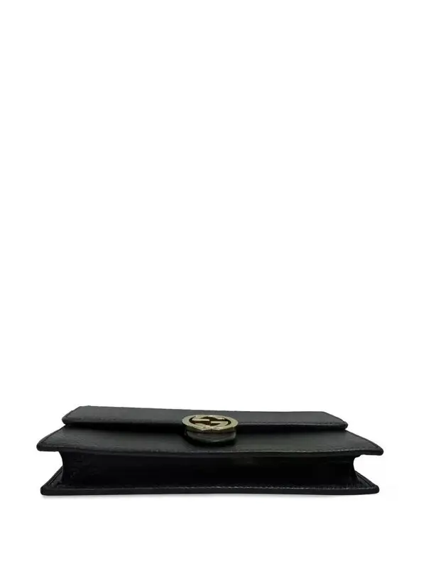 Gucci Interlocking G Wallet On Chain - Black