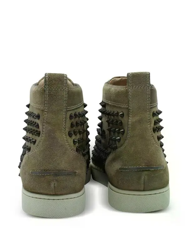 CHRISTIAN LOUBOUTIN Louis Spikes High-top Sneakers - Brown