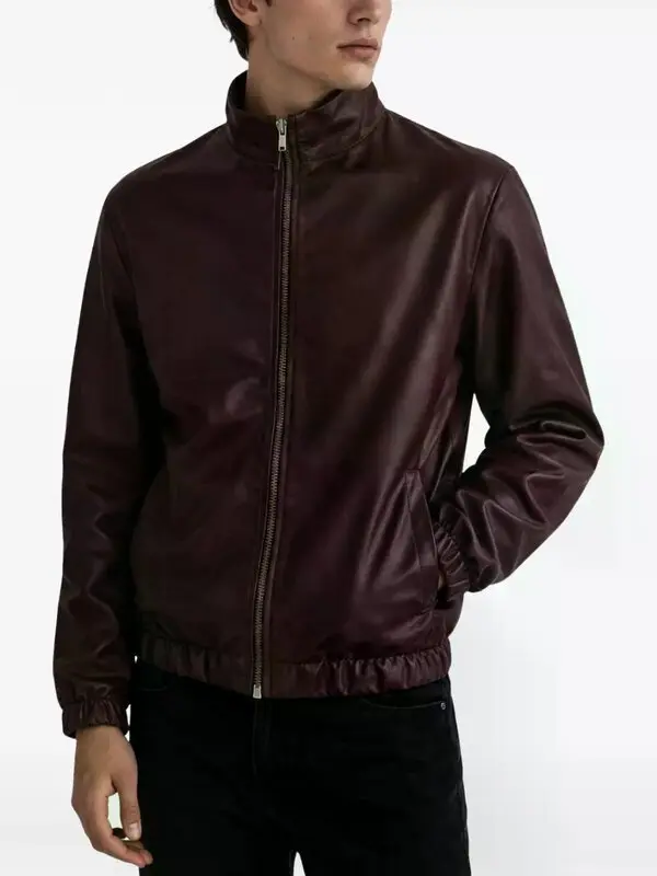 FRANZESE COLLECTION Reversible Leather Jacket - Red