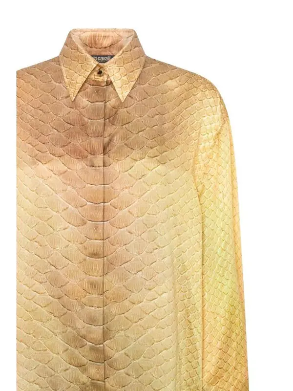 Roberto Cavalli Snake-print Shirt - Neutrals
