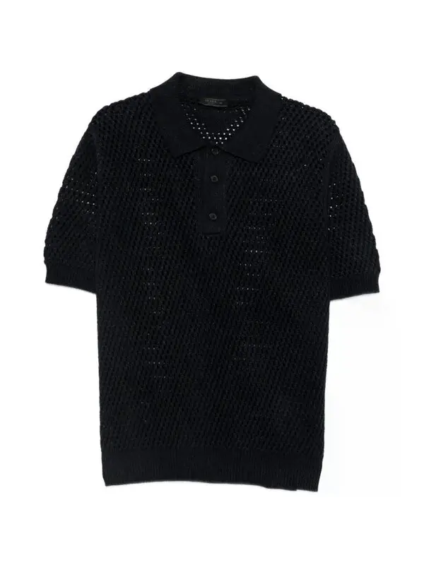Prada Knitted Polo Shirt - Blue