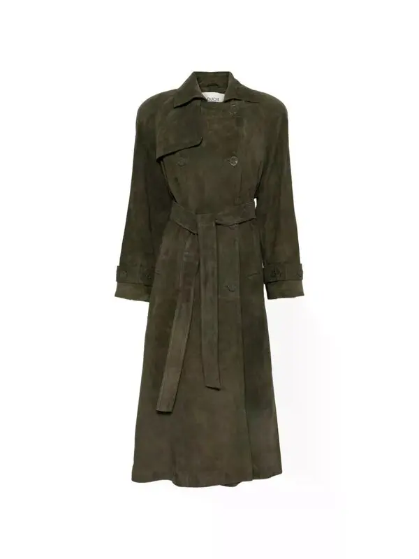DUCIE Corrin Double-breasted Trench Coat - Green