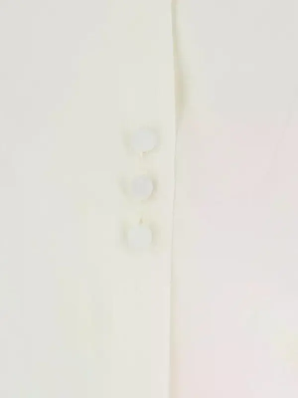 MERCI Band-collar Button-up Shirt - White