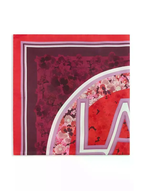 LANCEL Roxanne Flowers-print Silk Scarf