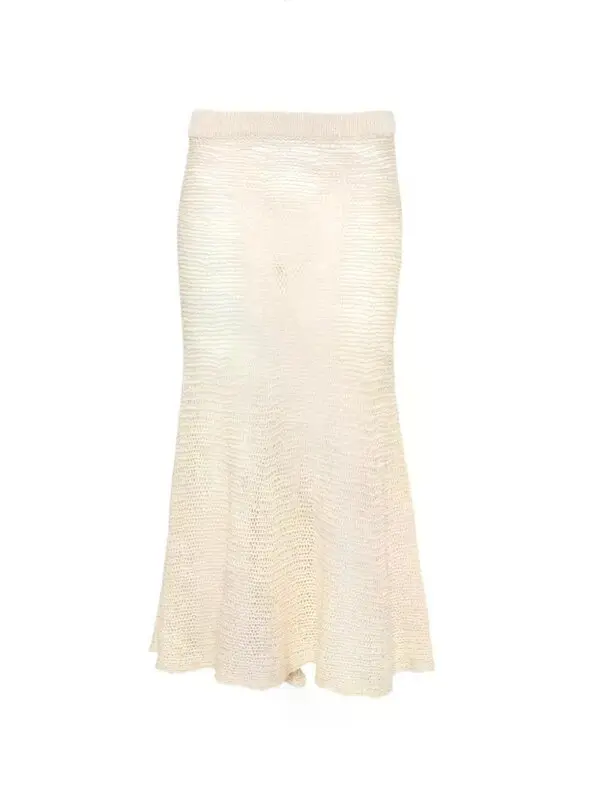 Khaite Inaya Crochet-knit Midi Skirt