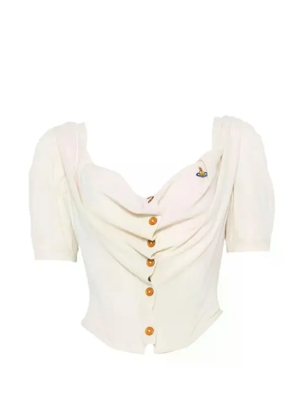 VIVIENNE WESTWOOD Bea Draped Button-up Top - Neutrals