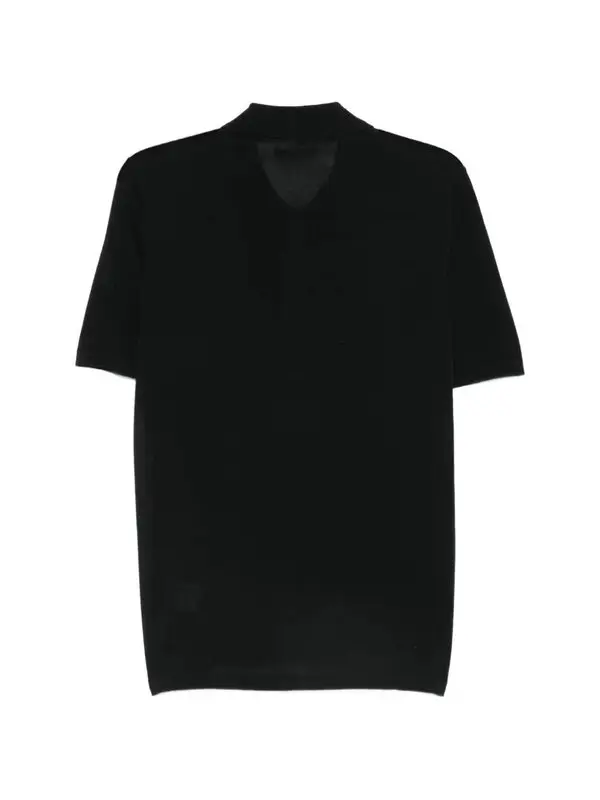 ROBERTO COLLINA Short-sleeve Knit Shirt - Black