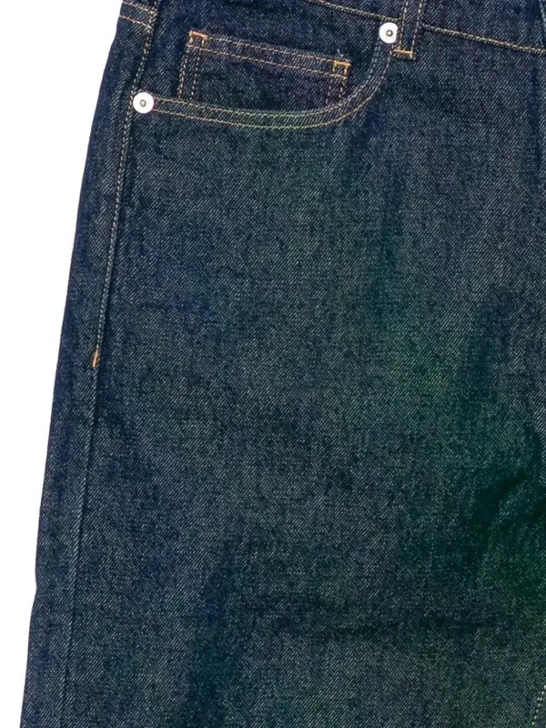 Maison Kitsuné Tapered Jeans With Logo Patch