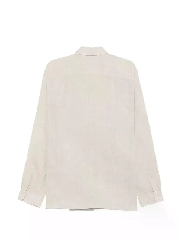 XACUS Long-sleeve Button-down Shirt - Neutrals