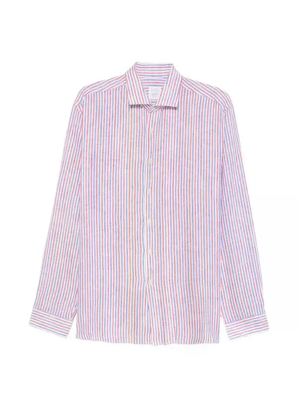 XACUS Striped Long-sleeve Shirt - Blue