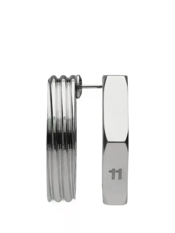 MAISON MARGIELA Bolt & Nut Cutout Earrings - Silver