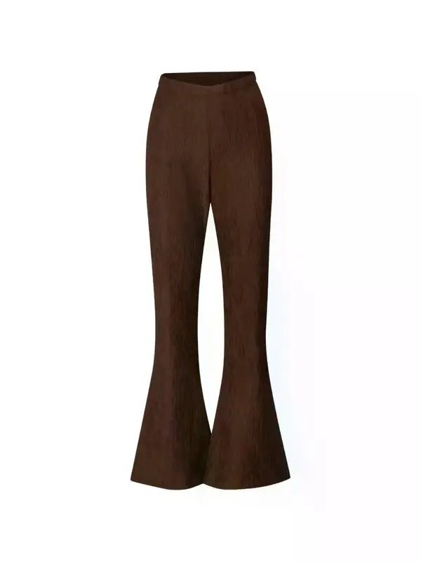 BAOBAB Louise Textured Flared Trousers - Brown