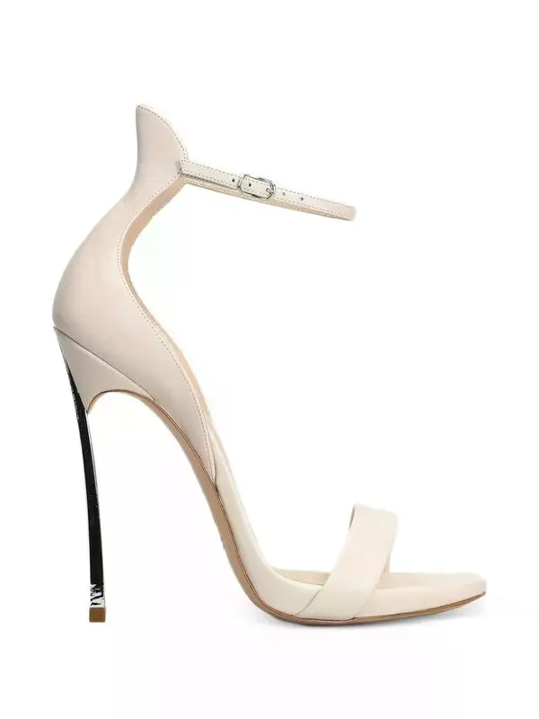 Casadei Blade Leather Sandals - Neutrals