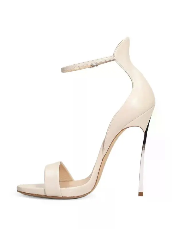 Casadei Blade Leather Sandals - Neutrals