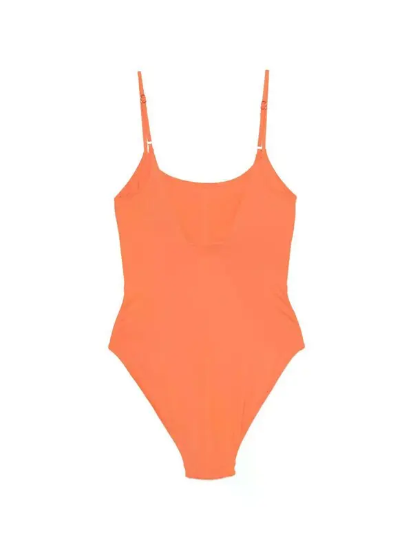 Polo Ralph Lauren Logo-embroidered Scoop-neck Swimsuit - Orange