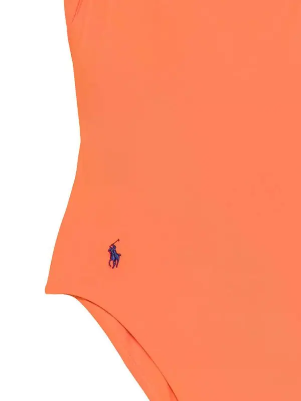 Polo Ralph Lauren Logo-embroidered Scoop-neck Swimsuit - Orange