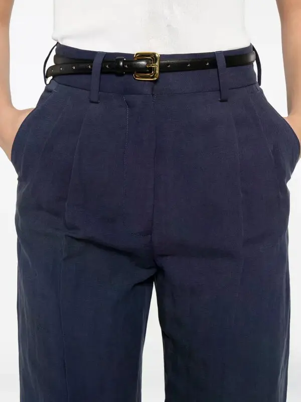 BLAZÉ MILANO Pleated Straight-leg Trousers