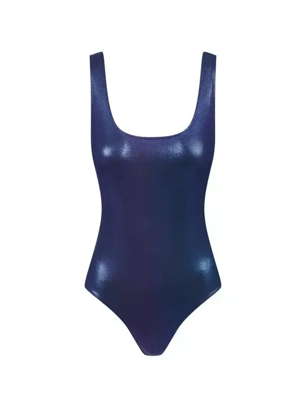 MAISON CLOSE Iridescent Open-back Swimsuit - Blue