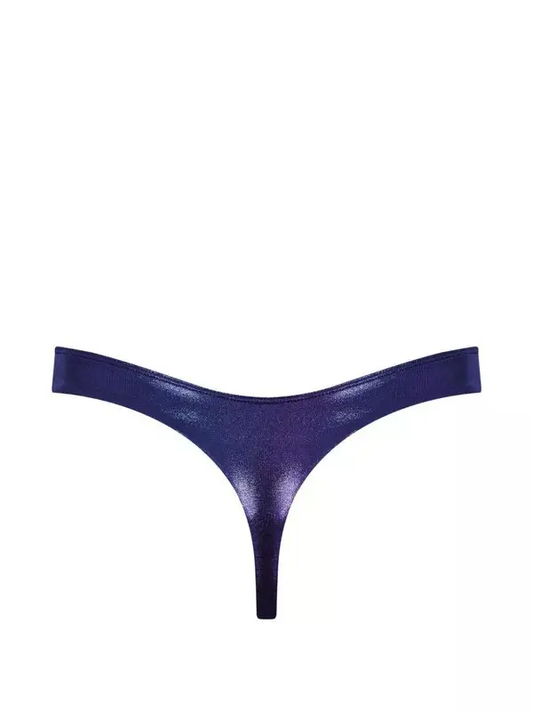 MAISON CLOSE Thong-cut Bikini Bottoms - Blue