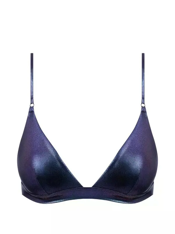 MAISON CLOSE Triangle Cup Bikini Top - Blue