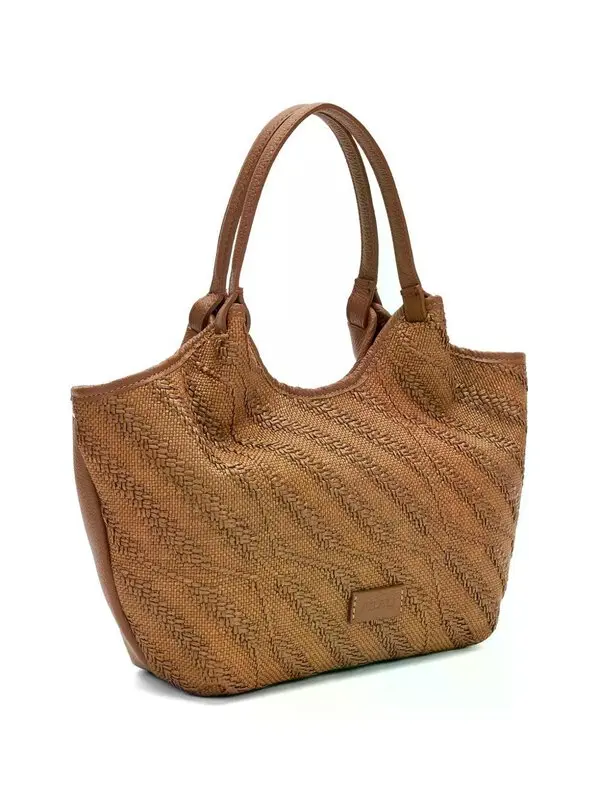 FRAU Herringbone-effect Tote Bag