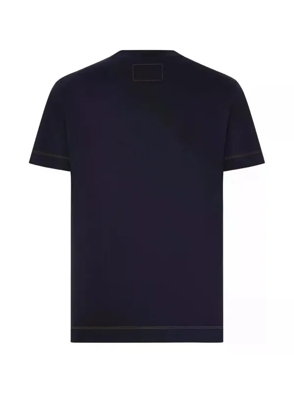 Fendi Logo-patch T-shirt - Blue