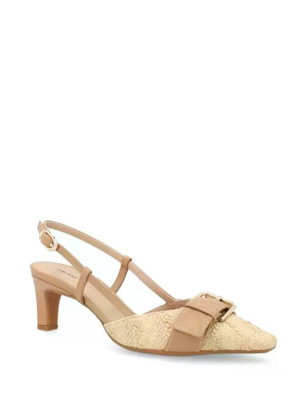 FRAU Buckle-detail Raffia Pumps