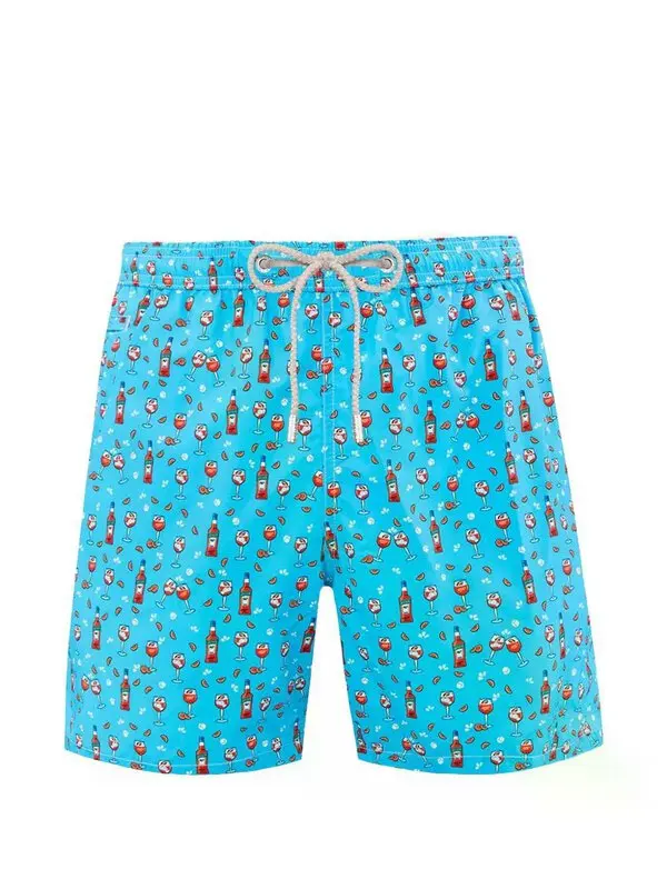 MC2 SAINT BARTH Printed Swim Shorts - Blue