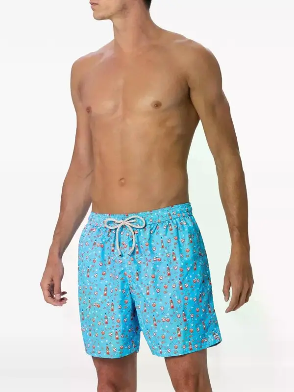 MC2 SAINT BARTH Printed Swim Shorts - Blue